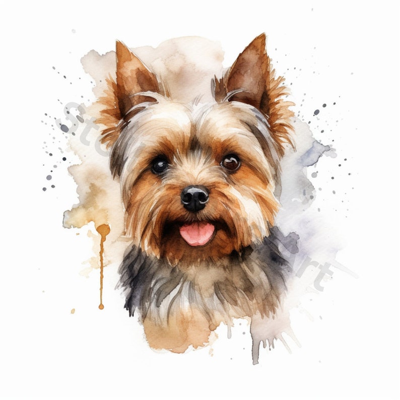 Watercolor Yorkshire Terrier Clipart 8 High Quality Pngs - Etsy