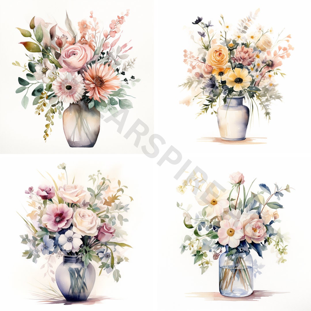 Ultimate Watercolor Flowers Clipart Super Bundle 88 High - Etsy