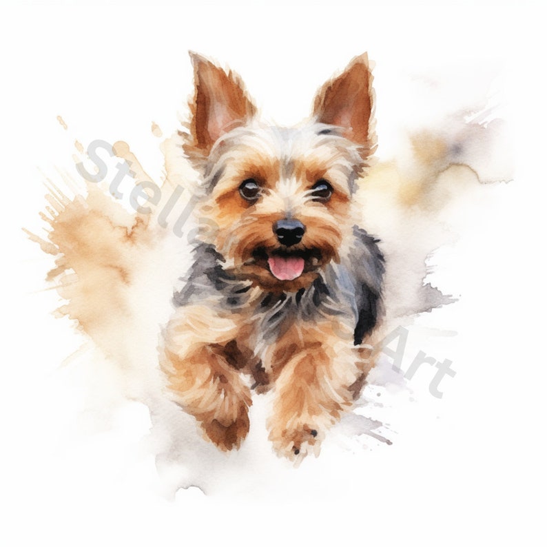Watercolor Yorkshire Terrier Clipart 8 High Quality Pngs - Etsy