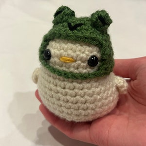 Mini Duck Plush - Frog or Strawberry Costume - Cute Crochet Duck ...