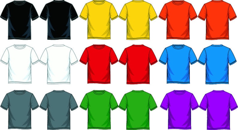 Shirt Vector Template - Etsy