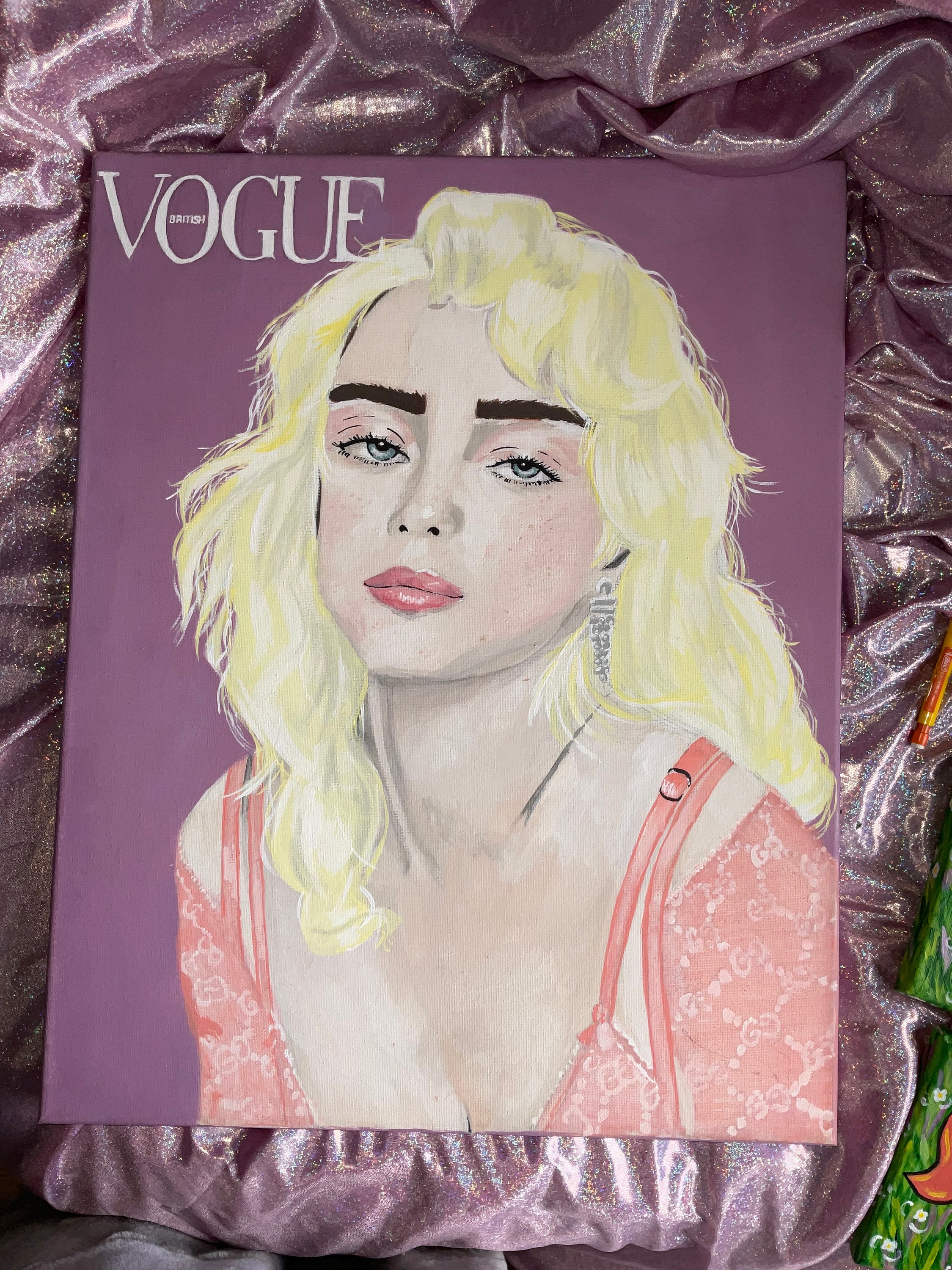 Blonde Vogue Billie, Pop Art, Fan Art, Gift for Fan - Etsy