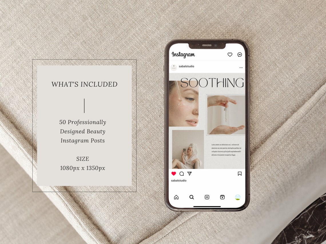 Skincare Instagram Post Templates | Beauty Social Media Busines ...