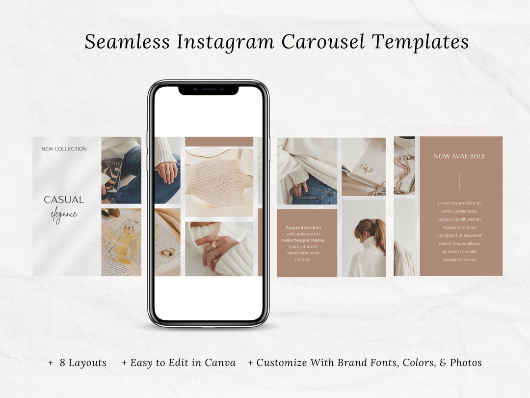Instagram Carousel Templates - Canva Social Media Templates - Aesthetic ...