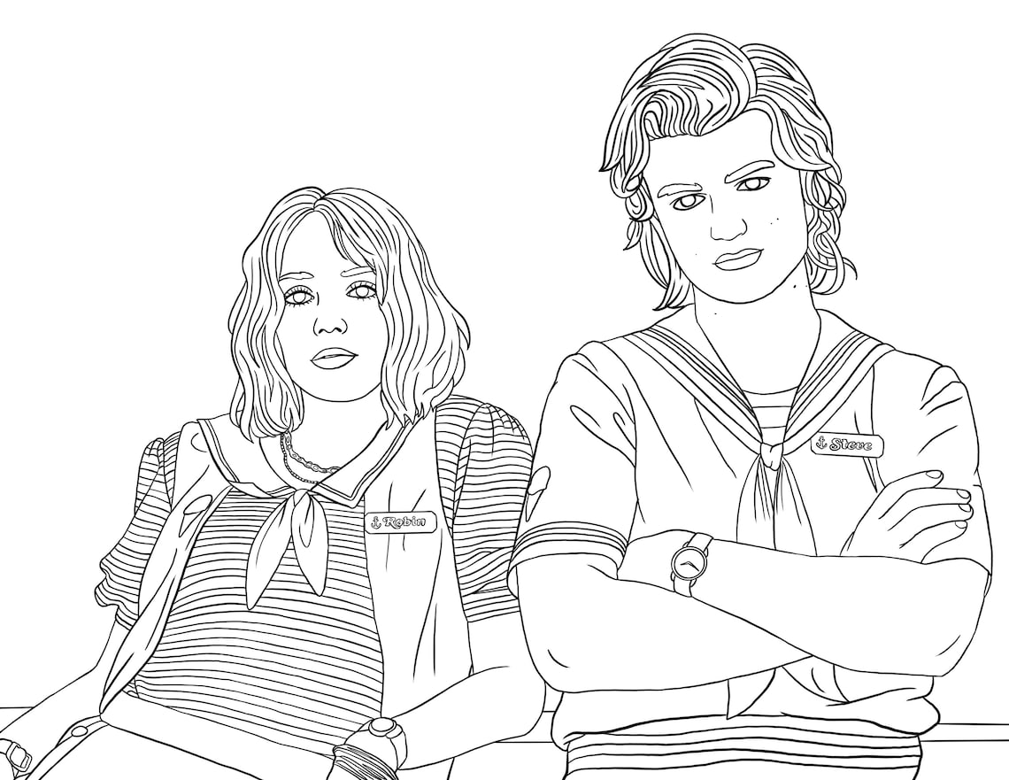 Stranger Things Coloring Page | PRINT + COLOR - Etsy