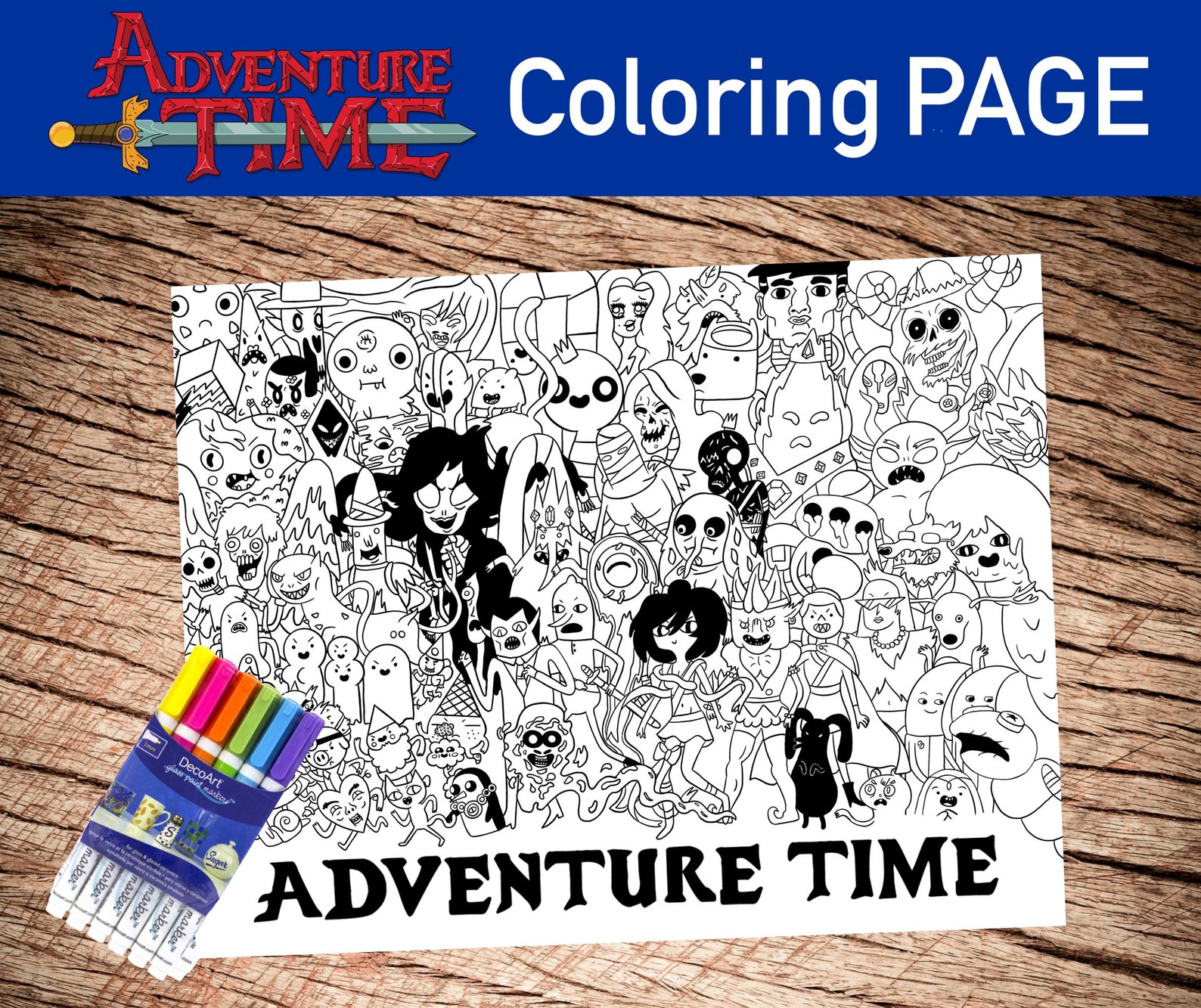 Adventure Time VILLAINS Coloring Page - Etsy