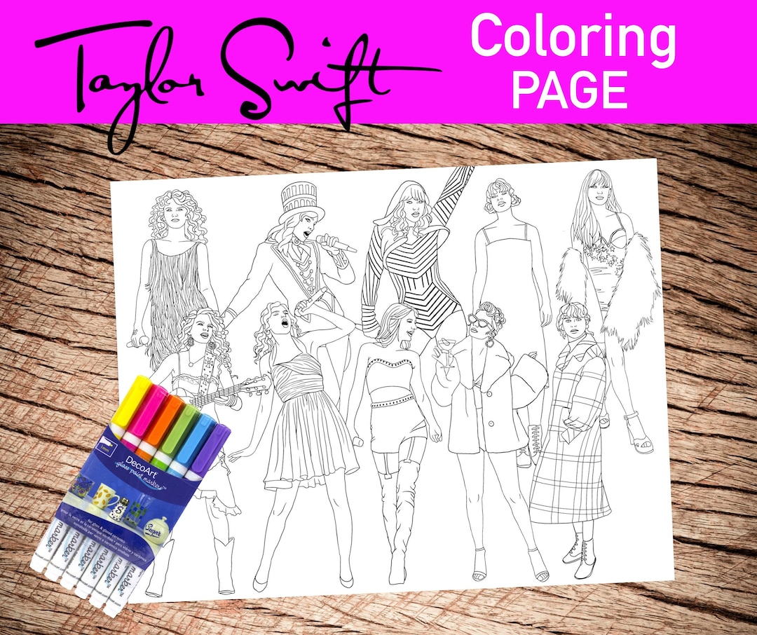 Taylor Swift Eras Coloring Page - Etsy Australia