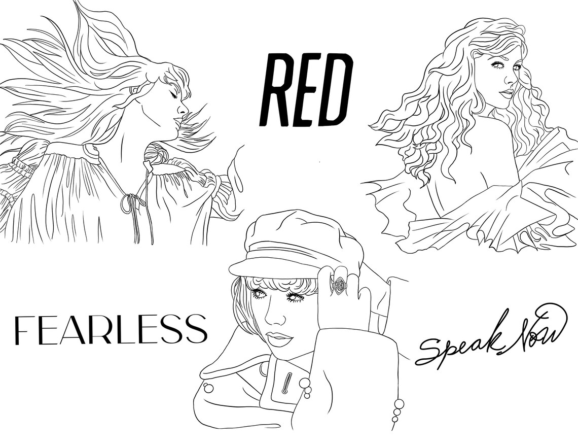 Taylor's Version Coloring Page | Digital Download - Etsy