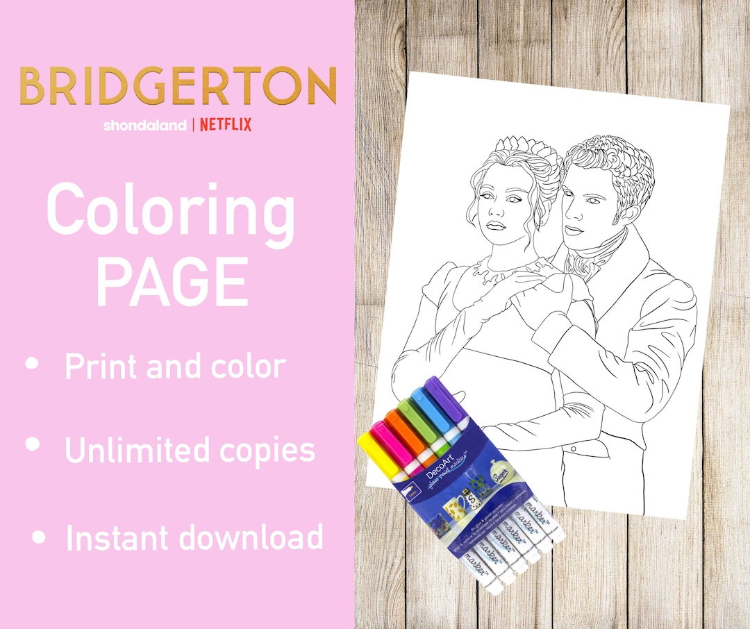 Bridgerton Coloring Sheet - Etsy