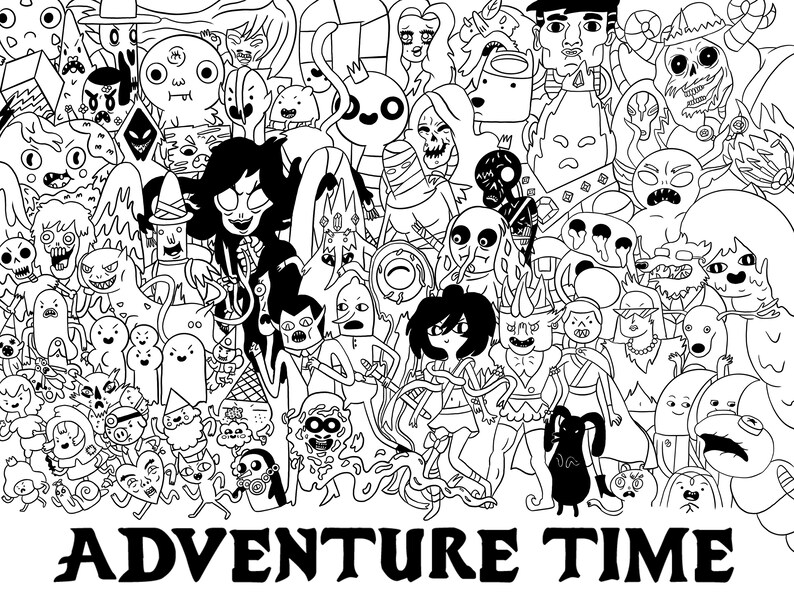Adventure Time VILLAINS Coloring Page - Etsy