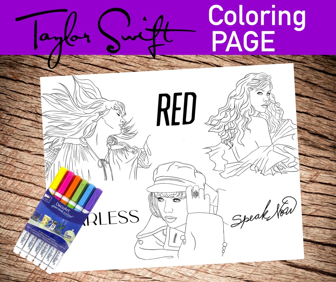 Taylor's Version Coloring Page | Digital Download - Etsy