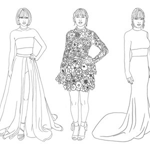 Taylor Swift Red Carpet | COLORING PAGE - Etsy