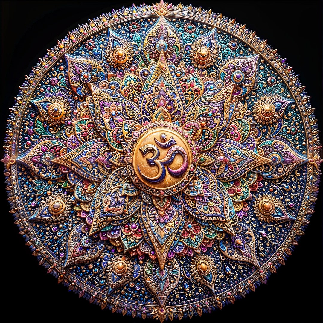 Mandala, Digital Download, Instant Download Wall Art, Multicolour Wall ...