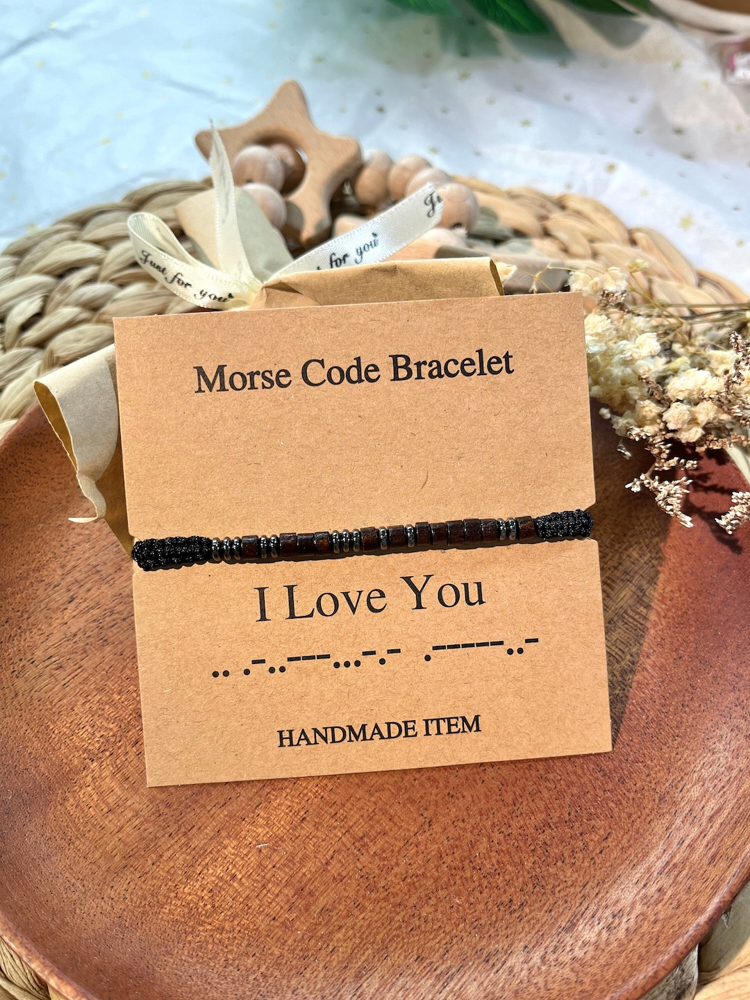 I Love You Morse Code Bracelet,anniversary Couple Gifts,valentine's Day ...