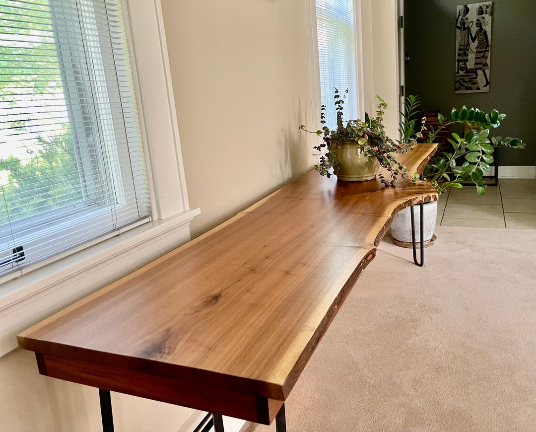 Live Edge Walnut Sofa Table - Etsy