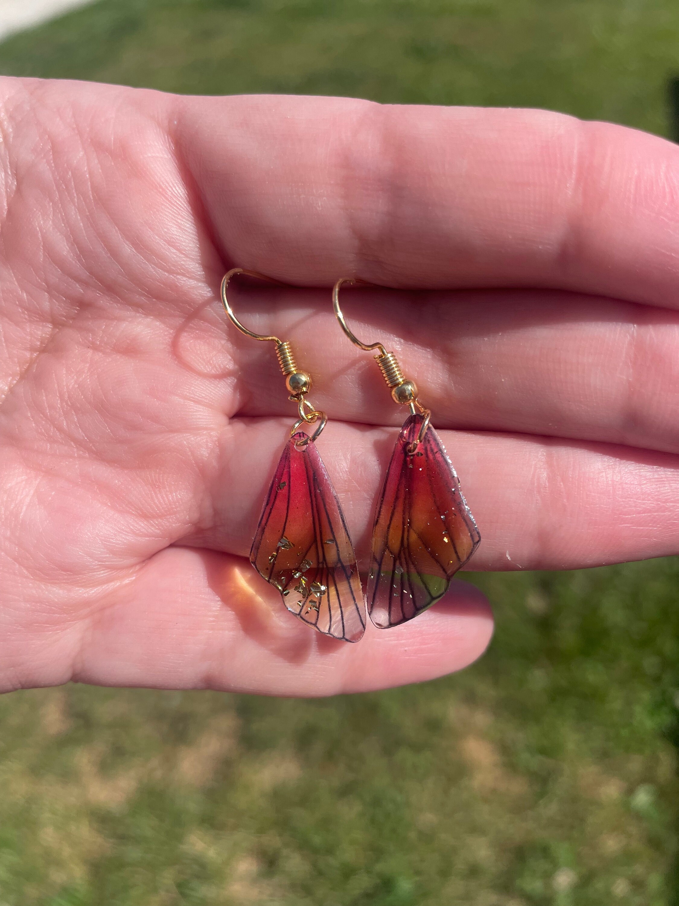 Butterfly Wing Earrings - Etsy