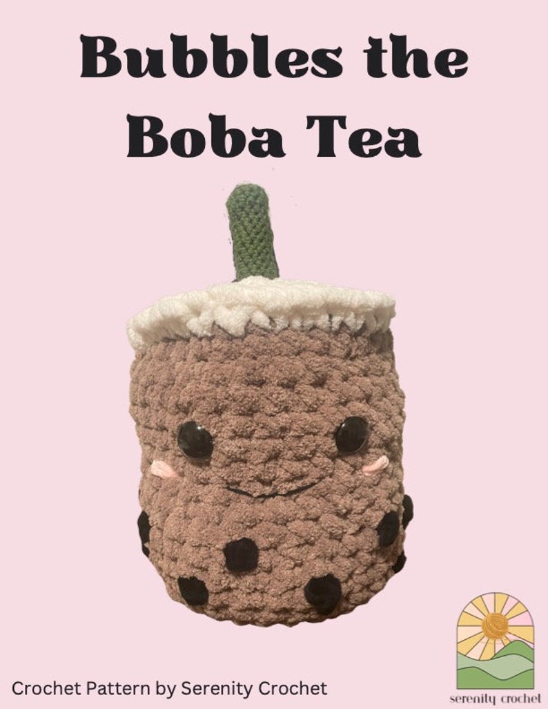 Bubbles the Boba Crochet Pattern - Etsy
