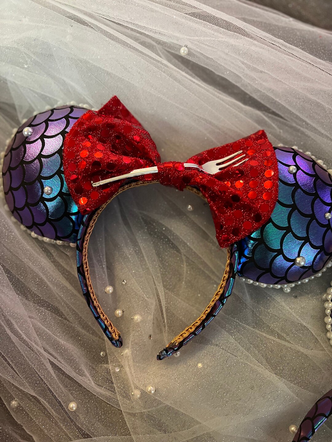 Ariel Minnie Ears | the Little Mermaid Inspired Mouse Ears - Etsy