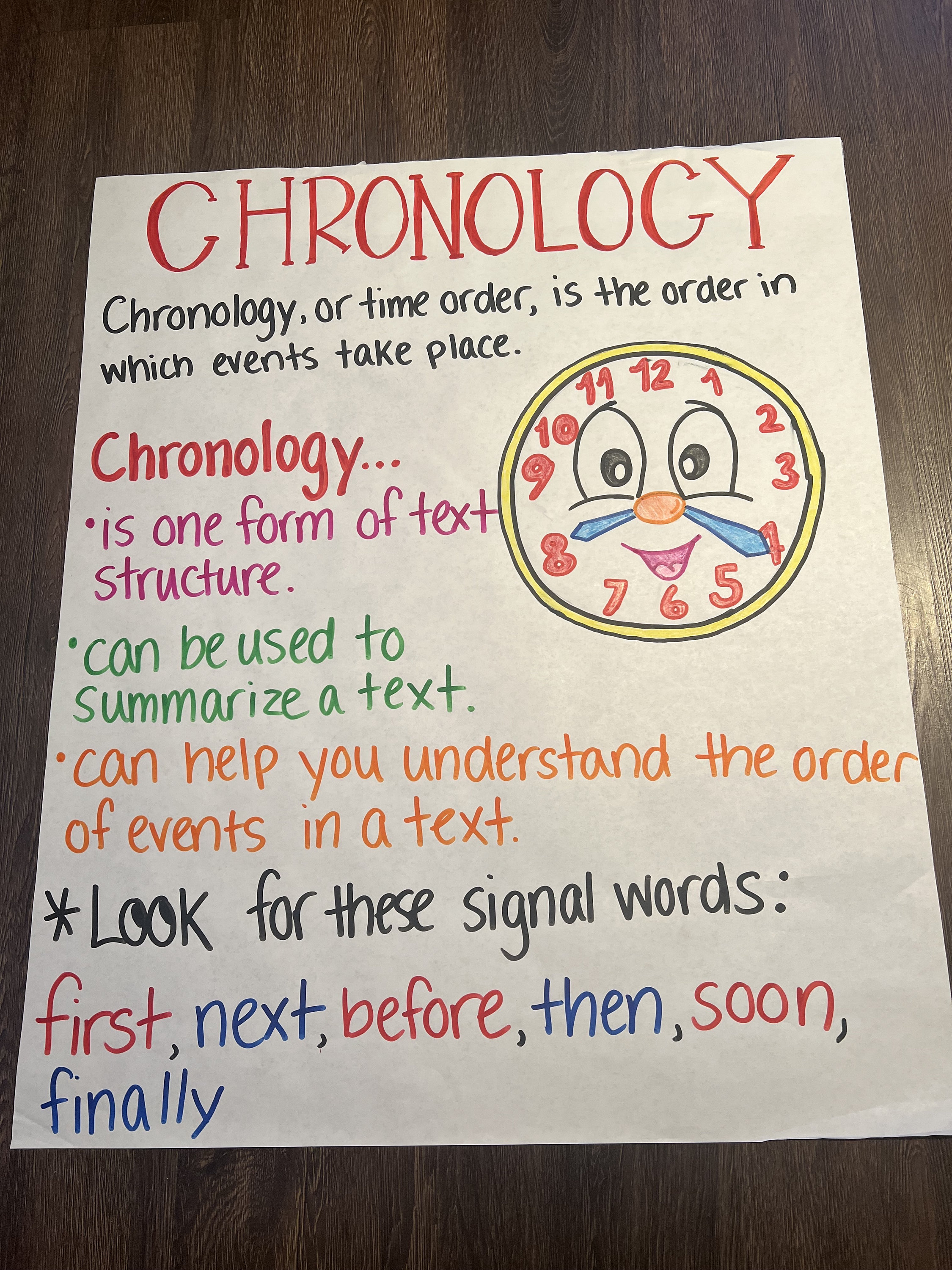 Chronology Anchor Chart - Etsy Chronology Anchor Chart - Etsy