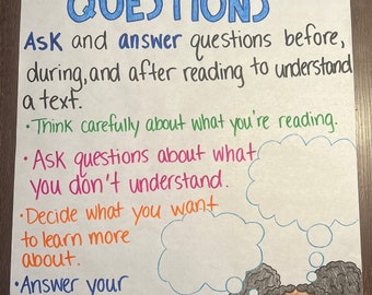 DIY Printable Traceable Anchor Chart Template Ask and Answer Questions ...