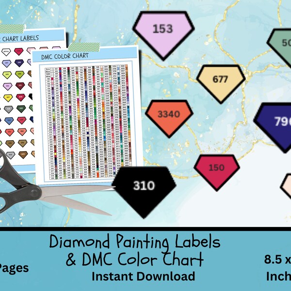 Dmc Floss Printable Color Chart - Etsy