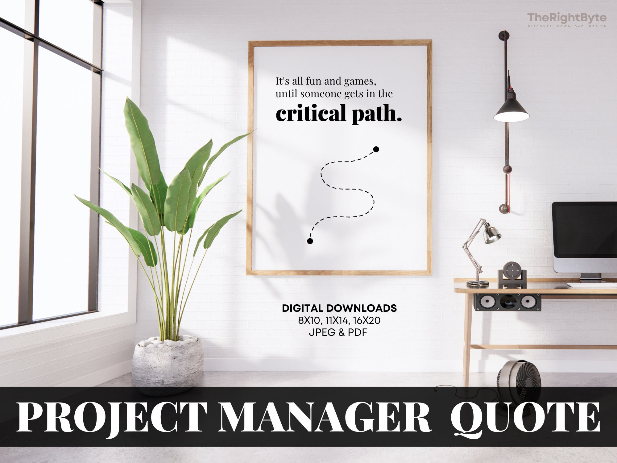 Critical Path Quote Project Management Gift Office Decor Printable Wall ...