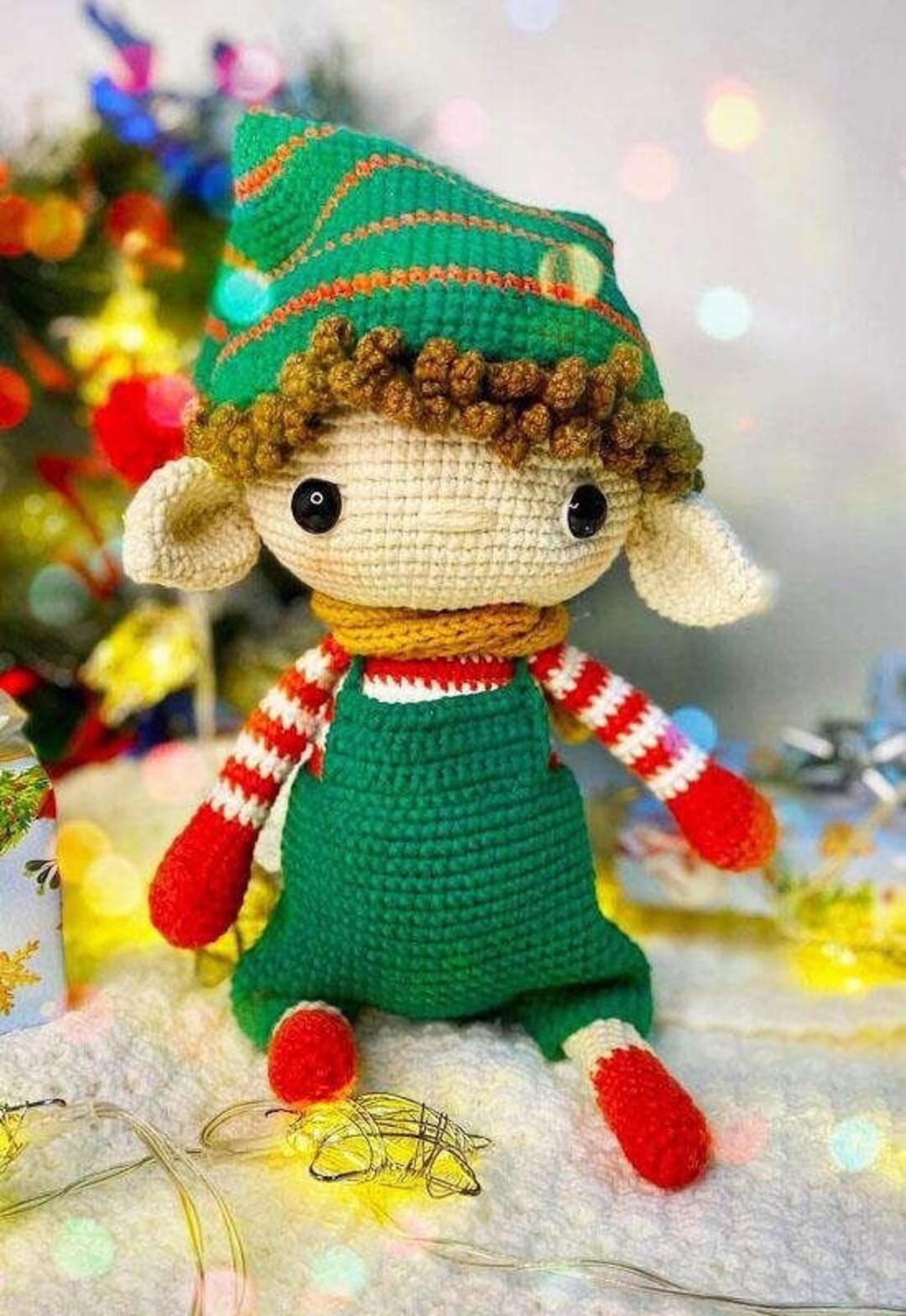 Amigurumi Crochet Christmas Elf Doll Pattern/pdf Crochet Toy Pattern ...