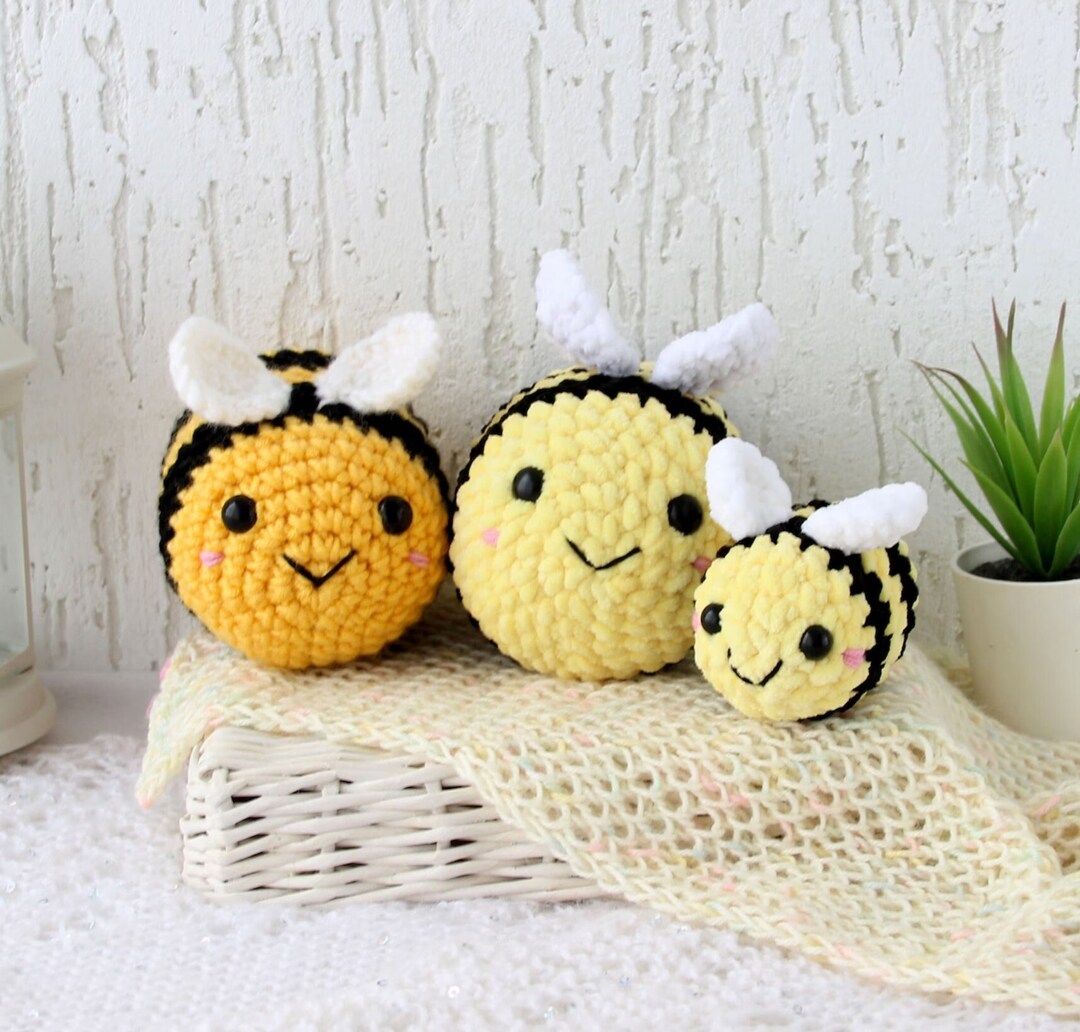 Mini Crochet Bee Pattern,crochet Bee Amigurumi Pattern - Bumble Bee ...