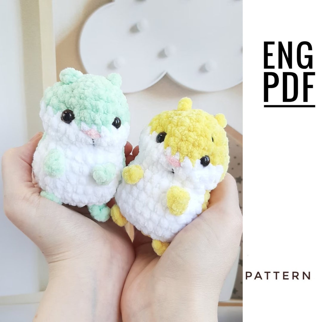 Crochet PATTERN Hamster, No Sew, Amigurumi Tutorial PDF in English, Toy ...