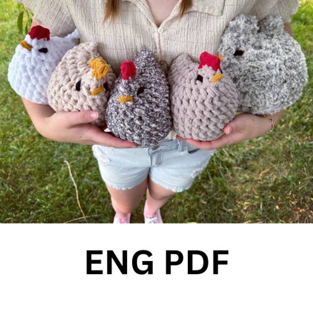 Chicken CROCHET ,,crochet Plush Chicken Pattern, Mama and Baby Chicken ...