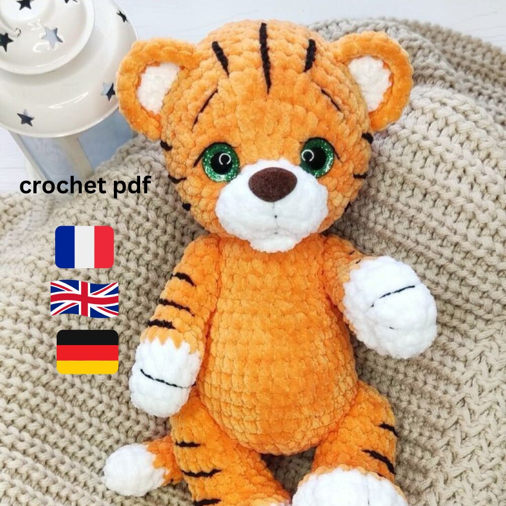 Tiger Crochet Pattern PDF English Plush Tiger Crochet Pattern , Crochet ...