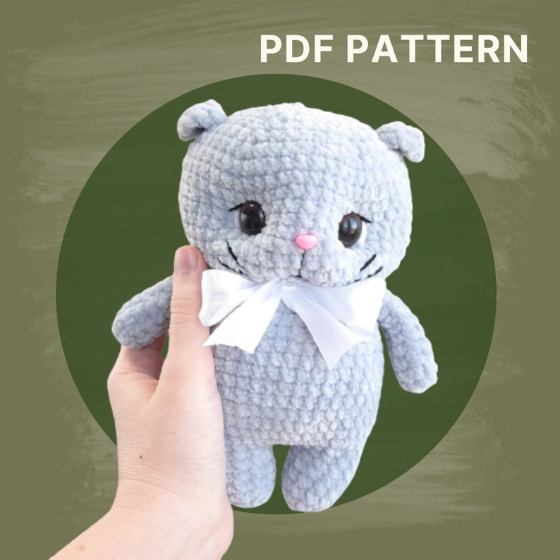 Crochet Amigurumi Pattern Little Kitten and Solid Colored Cat 2 in 1 ...
