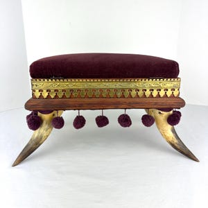 Victorian Bovine Horn Sewing Box Footstool - Etsy