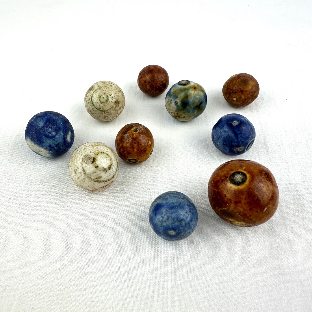 10 Antique German Marbles - Bennington and China Bullseye - Etsy