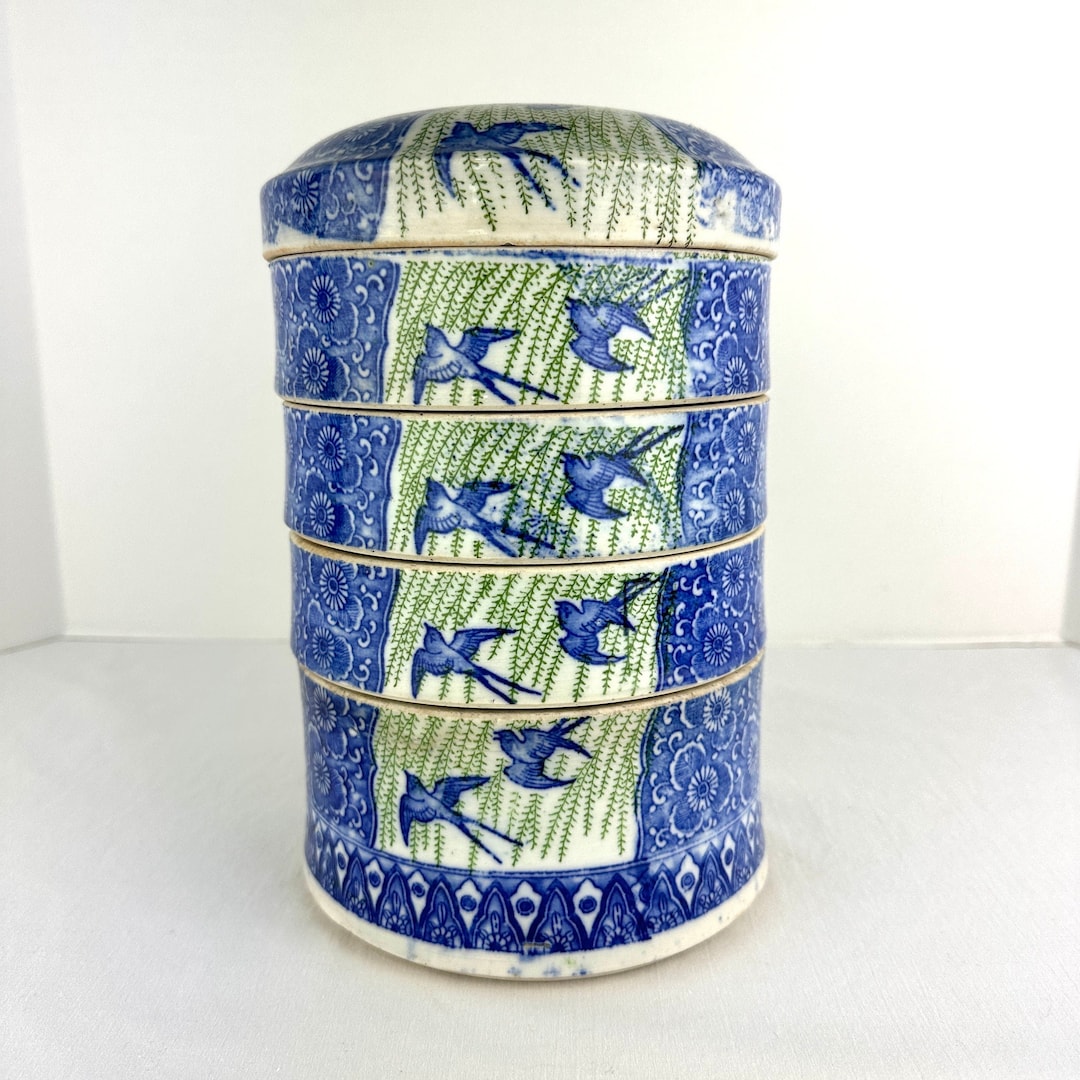 Set of 4 Japanese Porcelain Stackable Bowls - Etsy