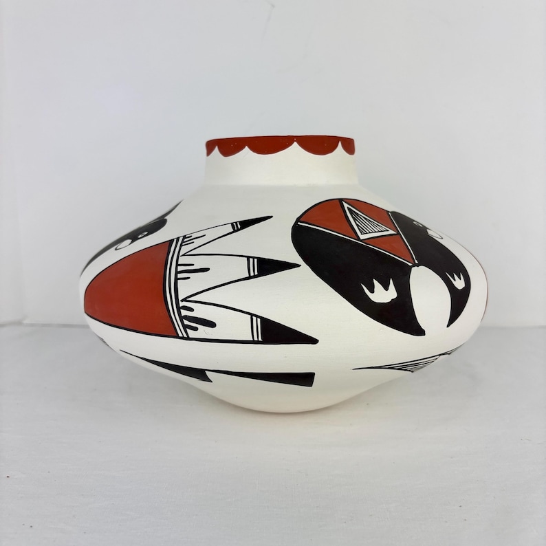 Acoma Pueblo Pottery Bowl Signed “TG Acoma NM” Bear Motif - Etsy