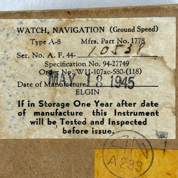 World War II Bomb Timer Jitterbug Stopwatch - Gem