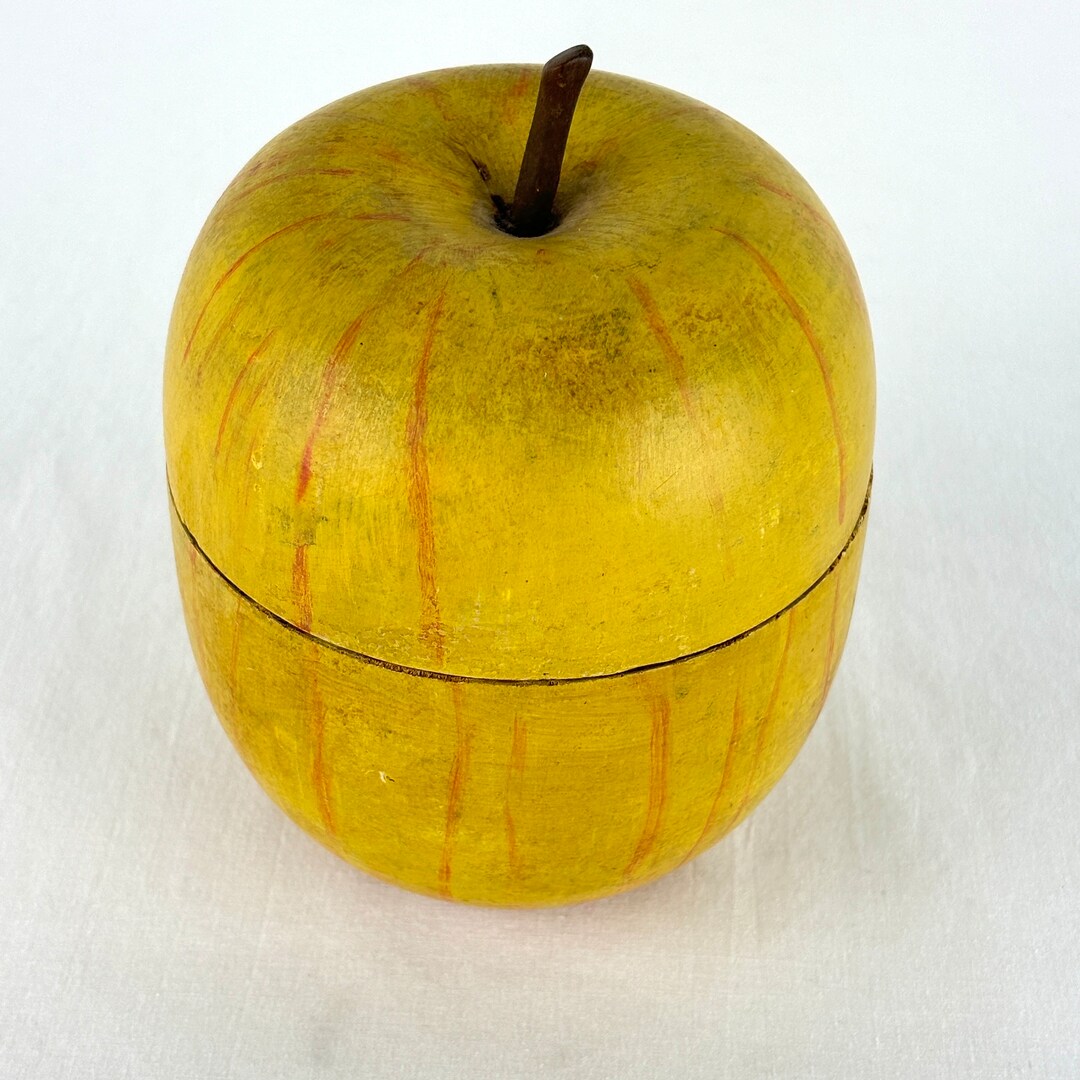 Antique Wood Turned Apple Box - Etsy