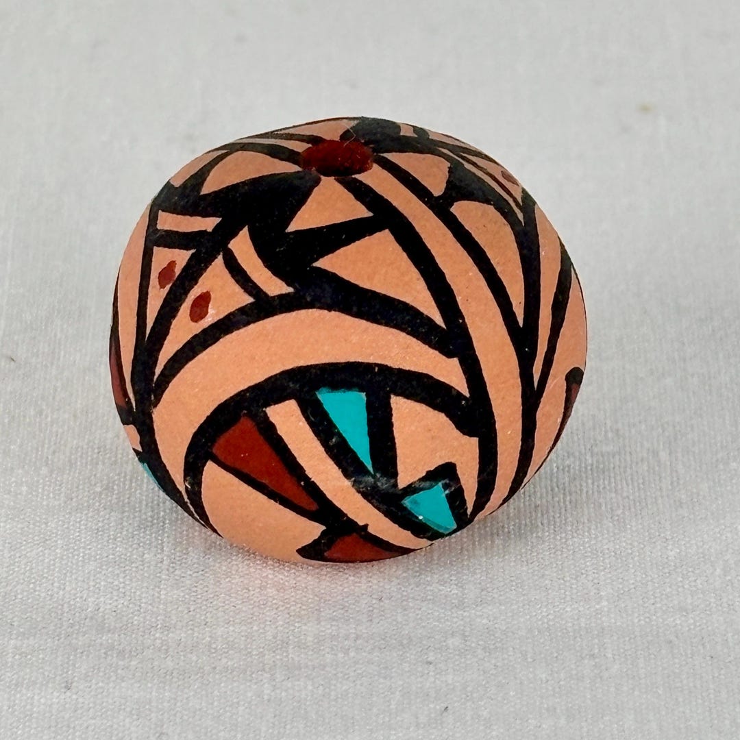Native American Acoma Miniature Seed Pot Signed F L - Etsy