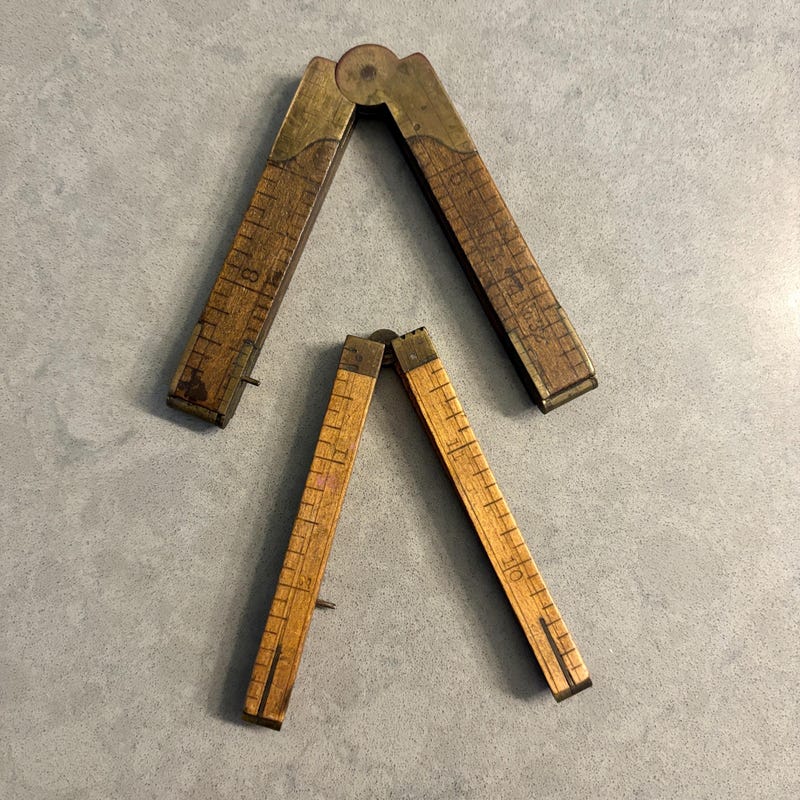 Folding Wood Ruler - Etsy