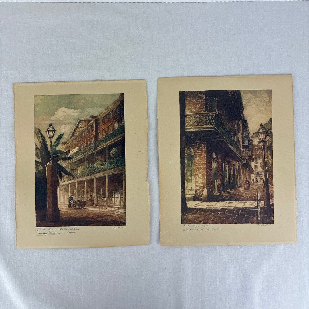 2 Vintage Al Mettel Signed Lithographs - Etsy