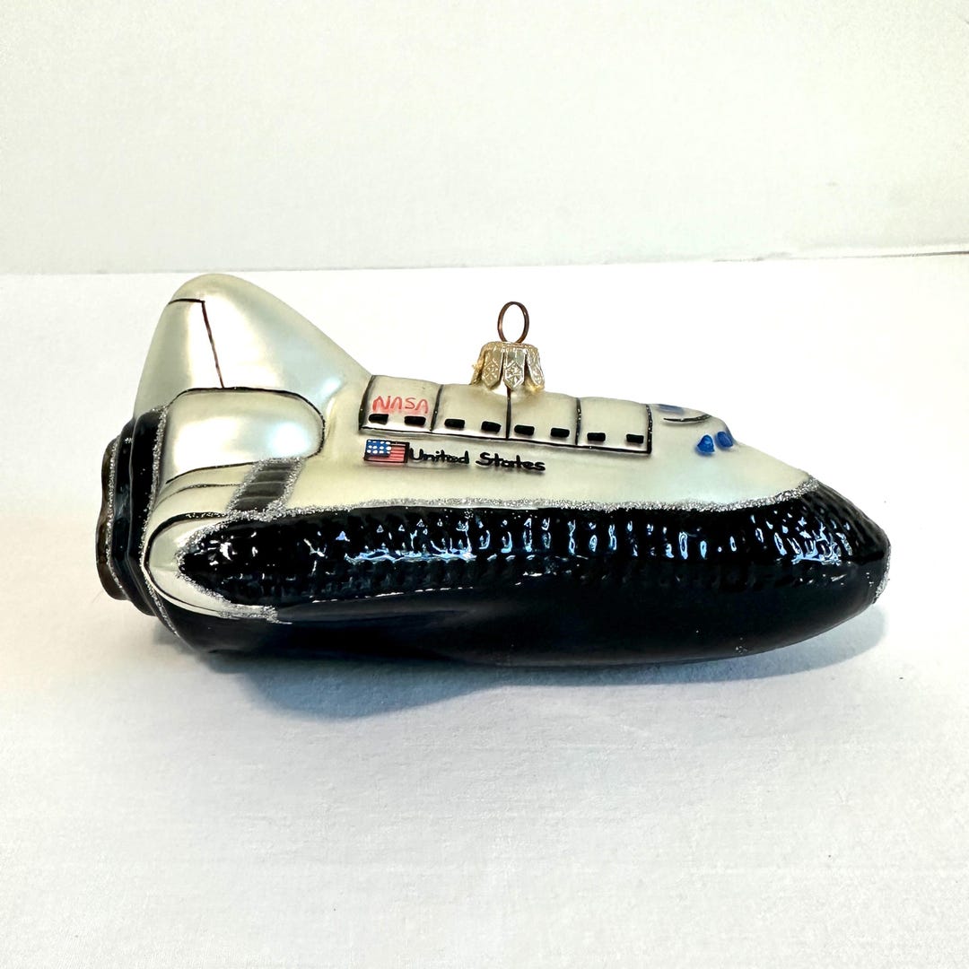 Kurt Adler NASA Spaceship Blown Glass Christmas Ornament - Etsy