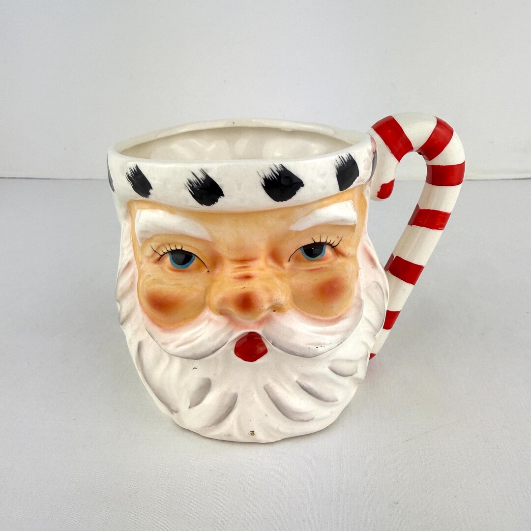 Lefton Double Sided Santa Mug With Original Tag - Etsy