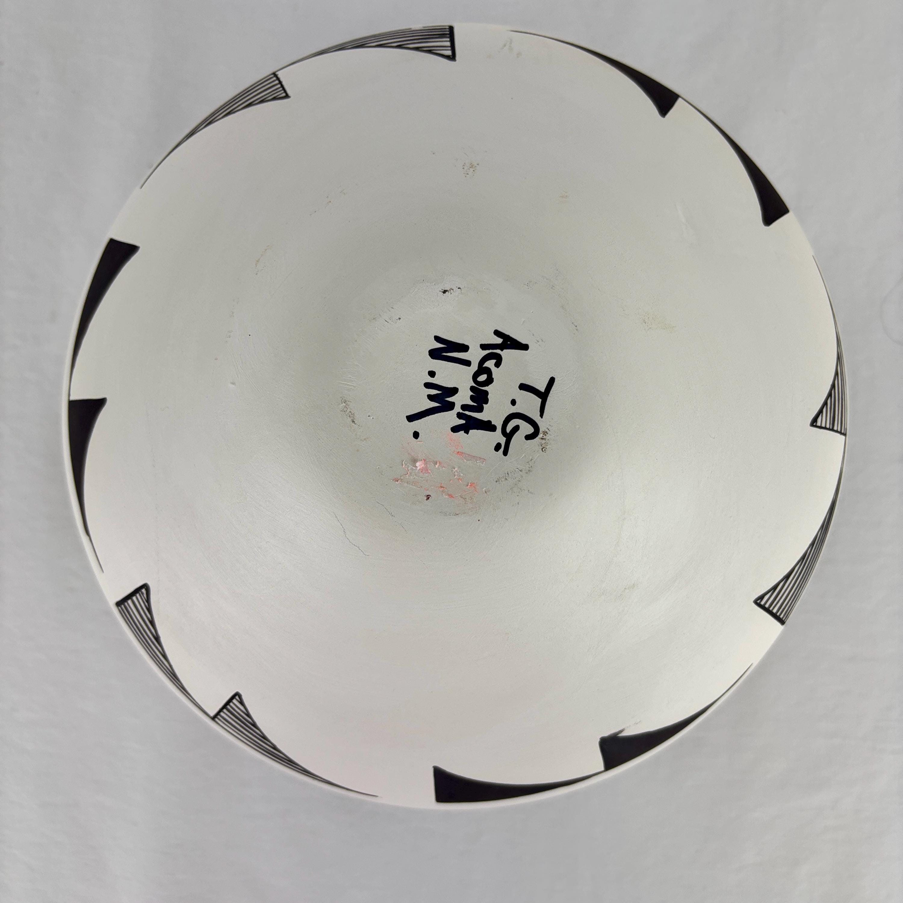 Acoma Pueblo Pottery Bowl Signed “TG Acoma NM” Bear Motif - Etsy