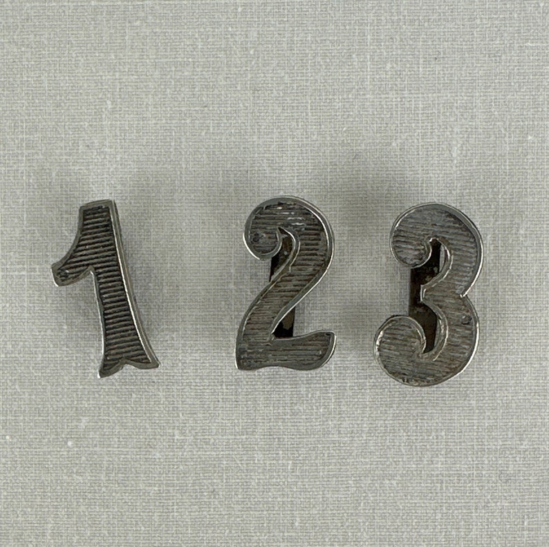 Silver Vintage Clip Numbers - Etsy