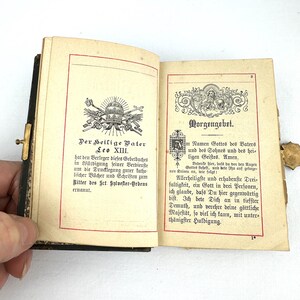 Antique German Prayer Book With Leather and Celluloid Cover and Gilt ...