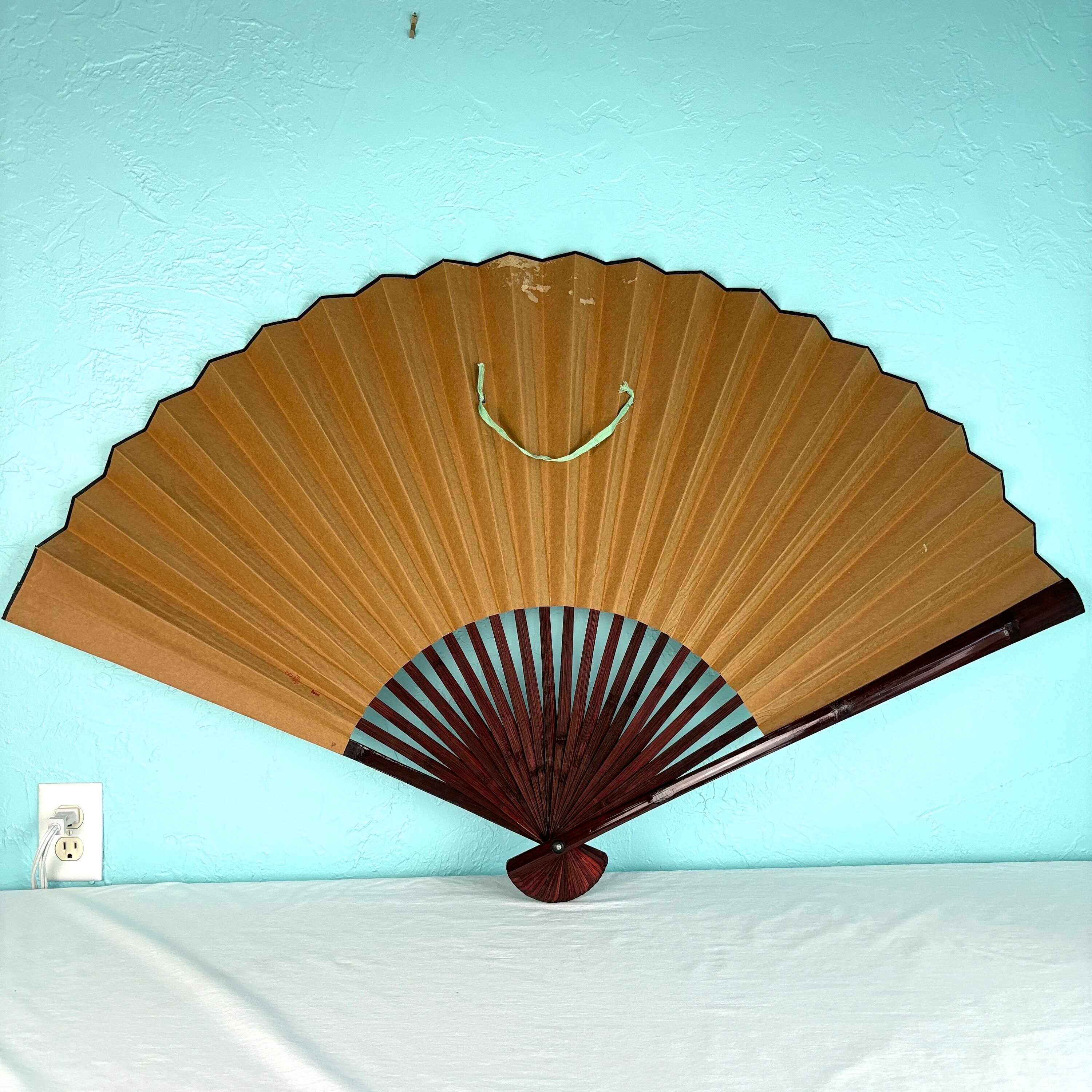 Large Vintage Chinese Wall Hanging Fan - Etsy