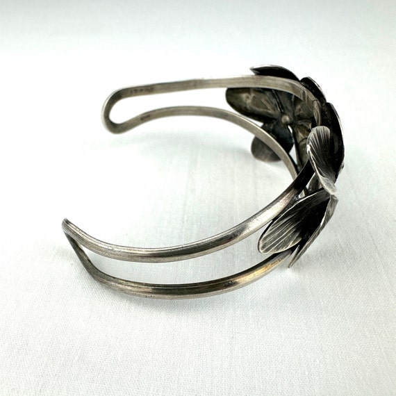 Stuart Nye Hand Wrought Sterling Pansy Bracelet - Gem