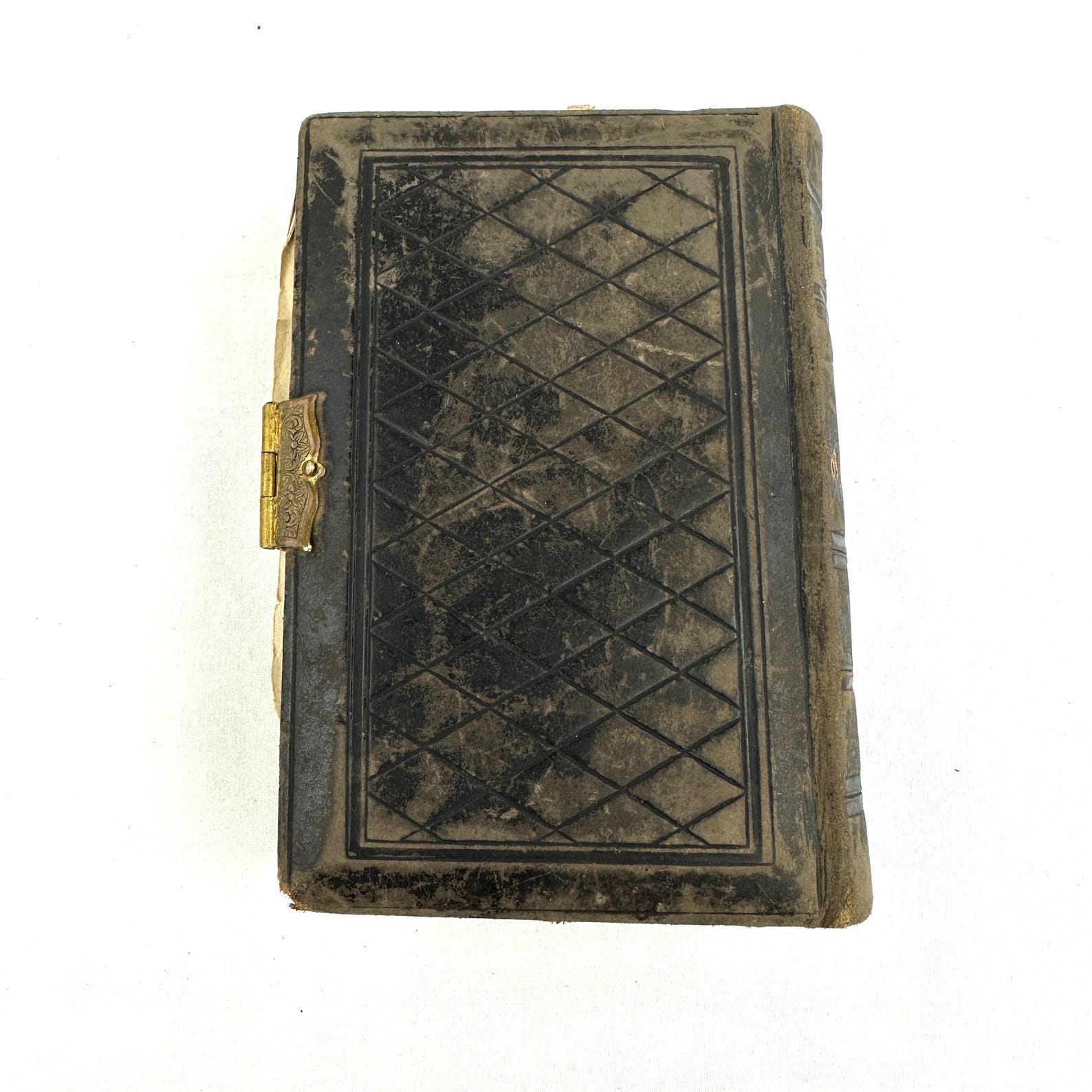 Antique German Prayer Book With Leather and Celluloid Cover and Gilt ...