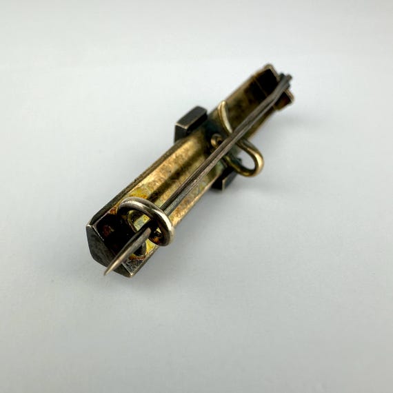 Antique Enamel & Diamond Watch Pin with Silver over 1… - Gem